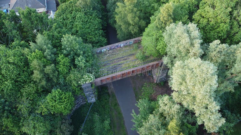 View of an Abandoned Railway Bridge Over a Footpath. Stock Image ... View of an Abandoned Railway Bridge Over a Footpath. Stock Image ...
