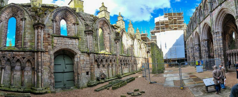 View at the Abbey of Holyroodhouse at Edinburgh in Scotland Stock Image ...
