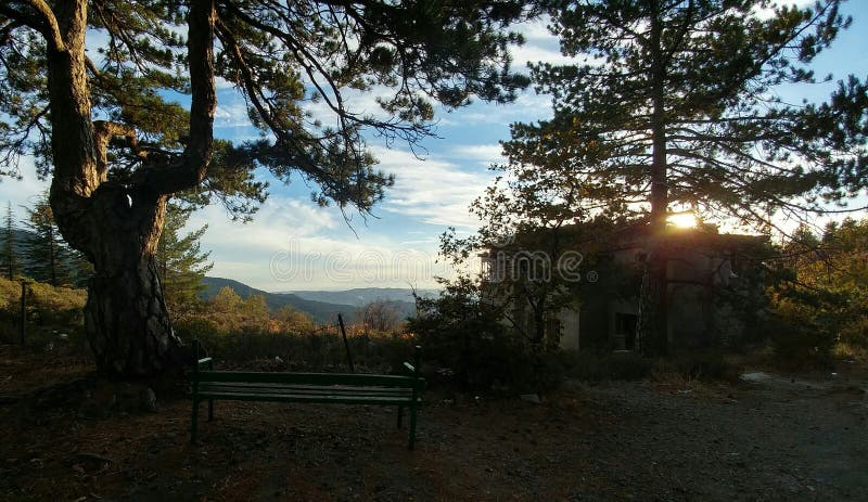 View from above stock photo. Image of bench, house, view - 87073386