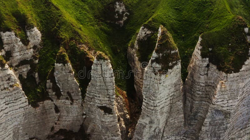 View from Above on the Bizarre Peaks of Sheer Cliffs, Overgrown with ...