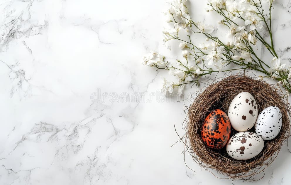 View from Above of a Border Frame for Easter, Featuring Robin& X27;s ...