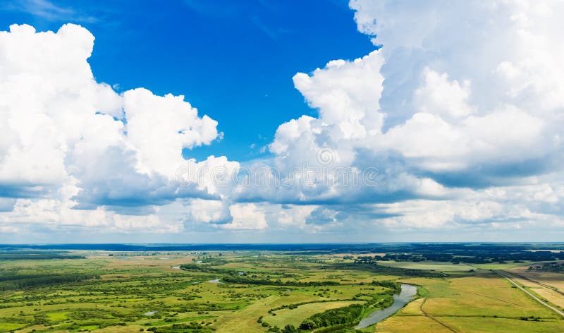 View Above the Earth on Landmark Down. Stock Image - Image of blue ...