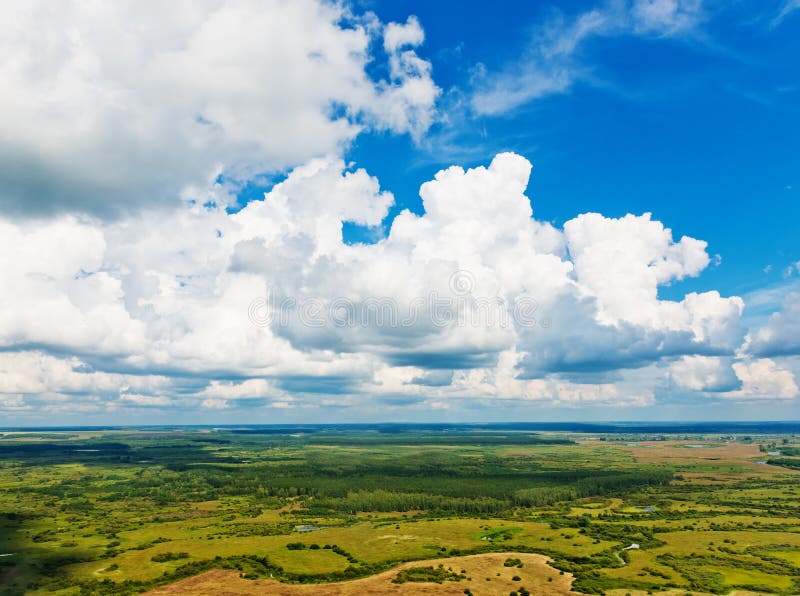 View Above the Earth on Landmark Down. Stock Photo - Image of crop ...