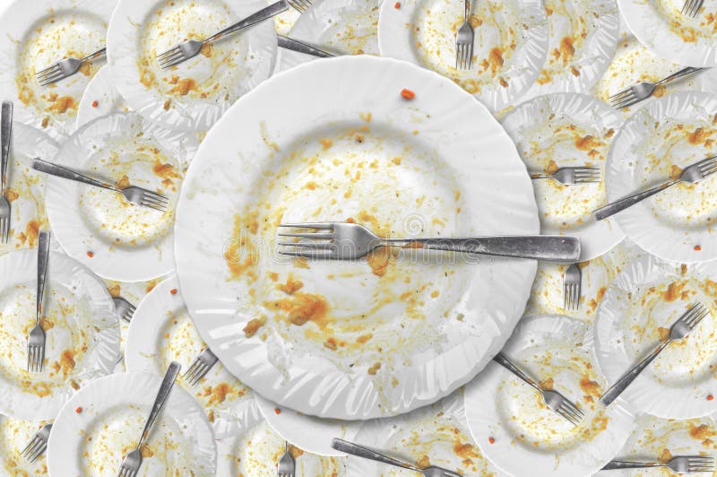 Dirty plate from above stock photo. Image of crockery - 14434906