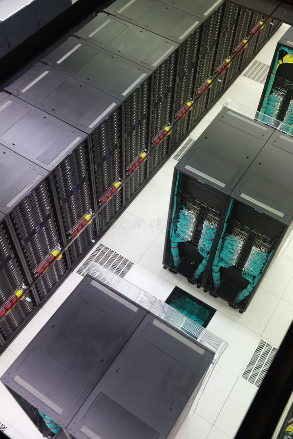 View from Above on Equipment of Data Center Stock Photo - Image of ...