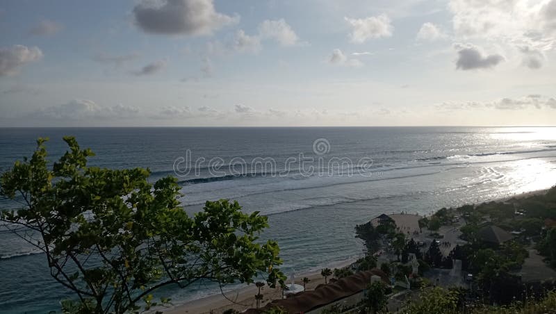 View from Above Melasti Beach Bali Stock Image - Image of beach, view ...