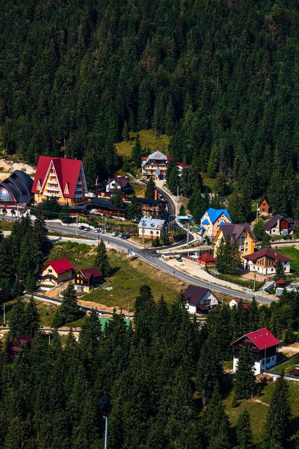 View from Above of a Mountain Resort Vartop in Bihor, Romania, 2021 ...