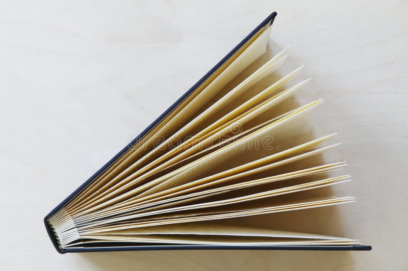 View from Above of Open Book Studio Shot Stock Image - Image of single ...