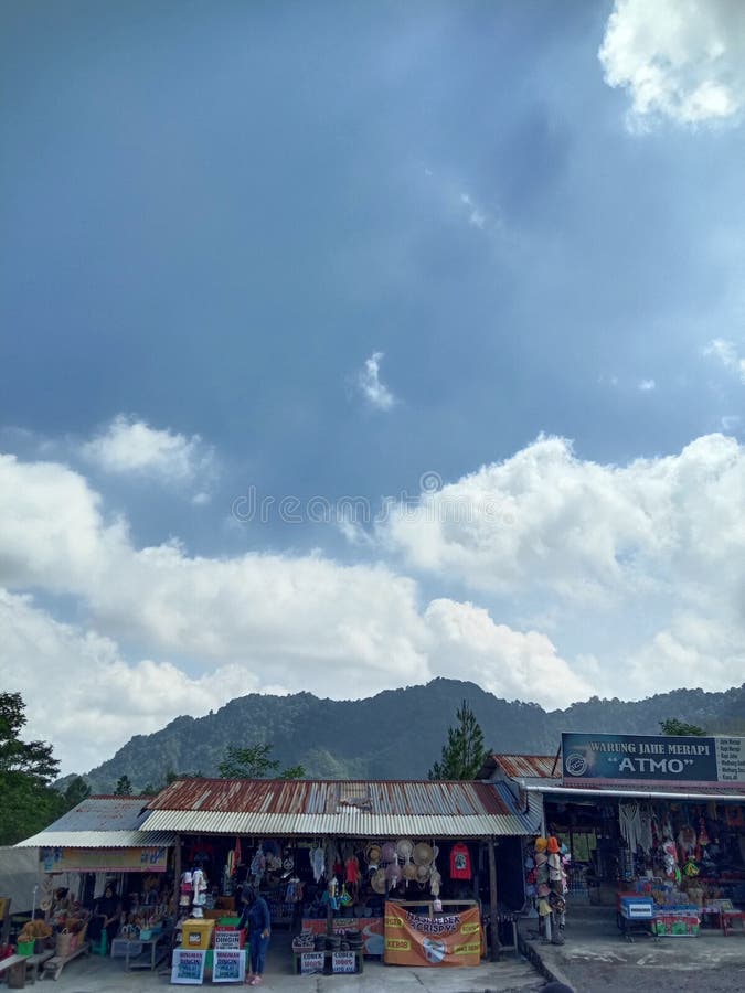 The View Above the Peak of Merapi Editorial Stock Photo - Image of view ...