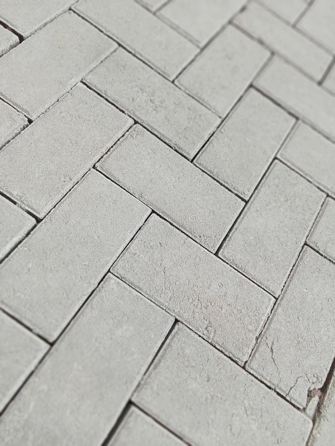 Rectangular Paving Blocks. Diagonal Line. Rough Surface Stock Image ...
