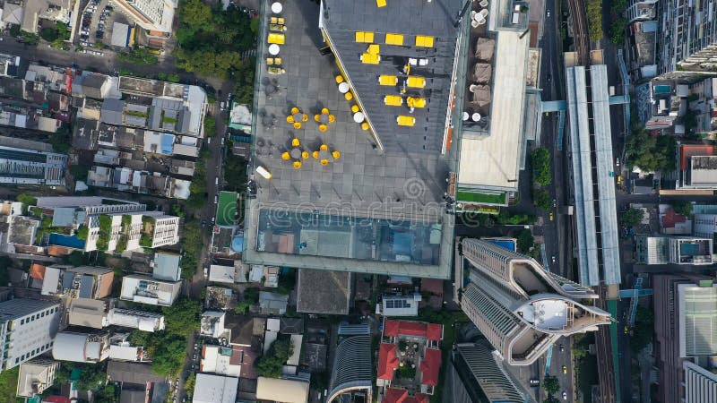 View from Above of the Rooftop in Highest Building in Bangkok Stock ...