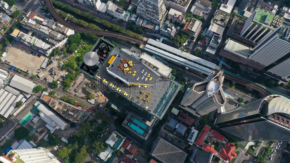 View from Above of the Rooftop in Highest Building in Bangkok Editorial ...