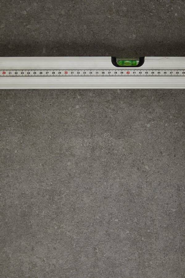 View from Above of Spirit Level on Gray Surface Stock Photo - Image of ...