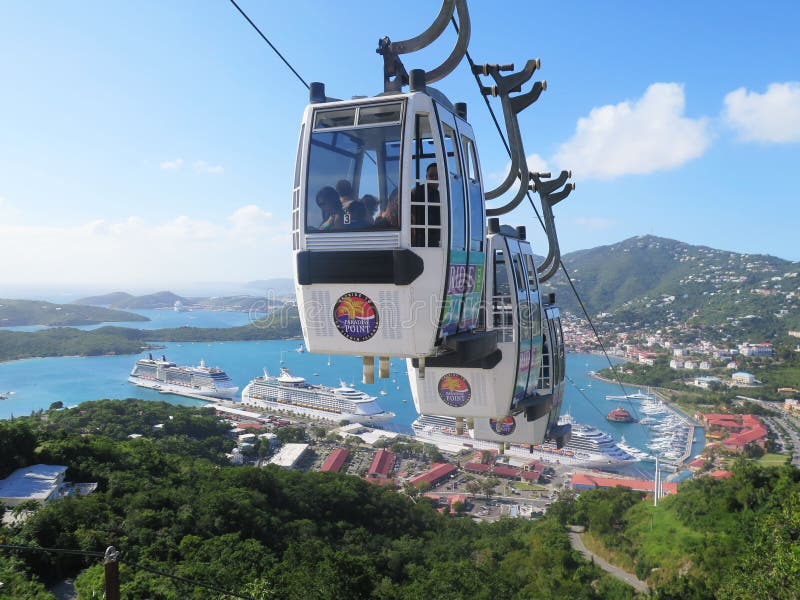 View from Above at St. Thomas Editorial Photography - Image of town ...