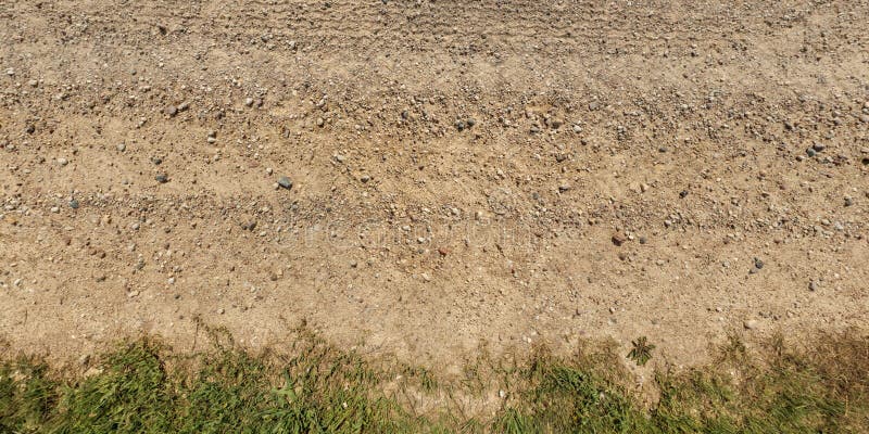 View from Above on Texture Gravel Road Stock Image - Image of sand ...