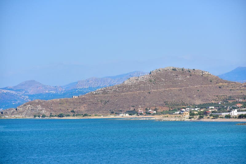 View from Above To the Beach in Crete Island Stock Photo - Image of ...