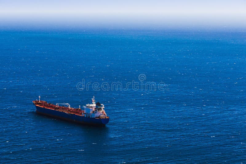 View from Above To Cargo Ship Stock Photo - Image of open, commerce ...