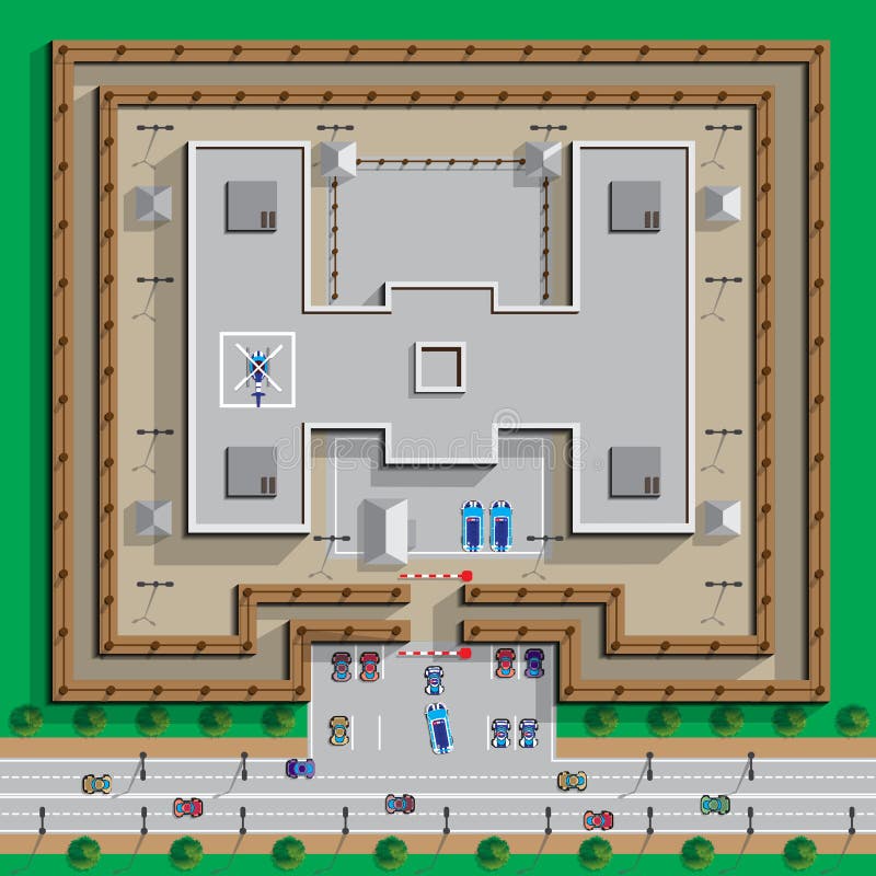 Jail Top View Stock Illustrations – 36 Jail Top View Stock ...