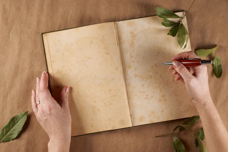 View from Above, Write a Story, . Place for Text Stock Image - Image of ...