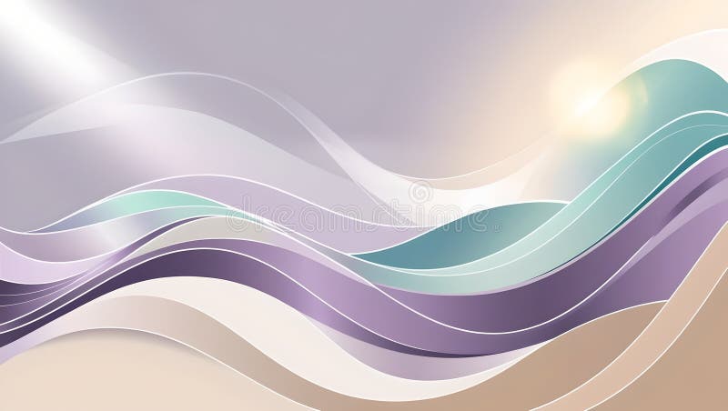 An Abstract Digital Artwork Showcasing Rhythmic Wave Patterns Stock ...