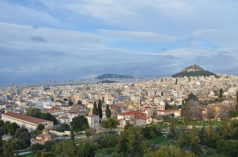 View Across Athens stock photo. Image of ruins, ancient - 51682540