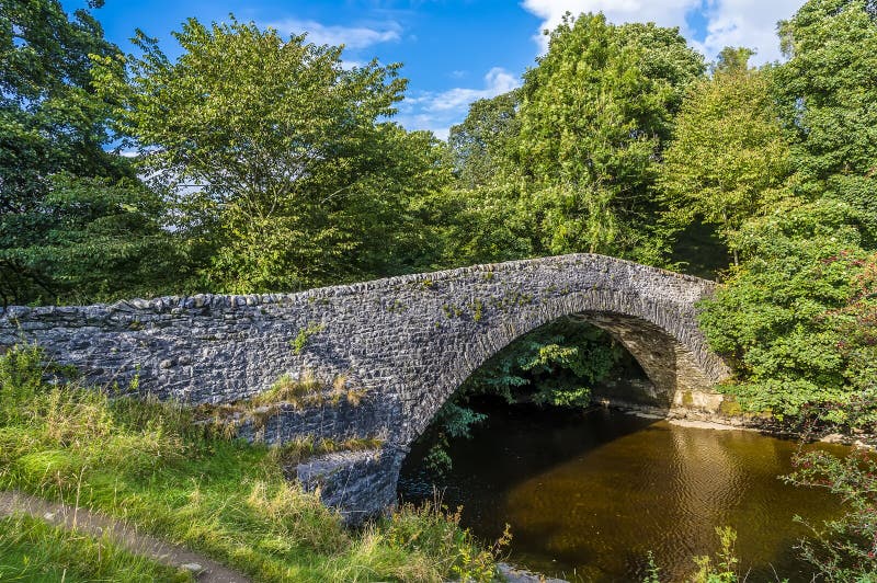 A View Across the Old Bridge at Stainforth Force, Yorkshire Stock Image ...