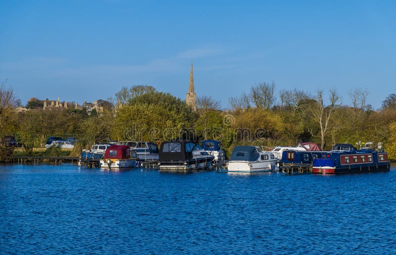 A View Across Oundle Marina Towards the Town Stock Photo - Image of ...