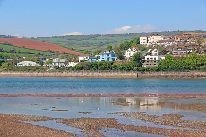 River Teign at Shaldon, Devon, at Low Tide Stock Photo - Image of water ...