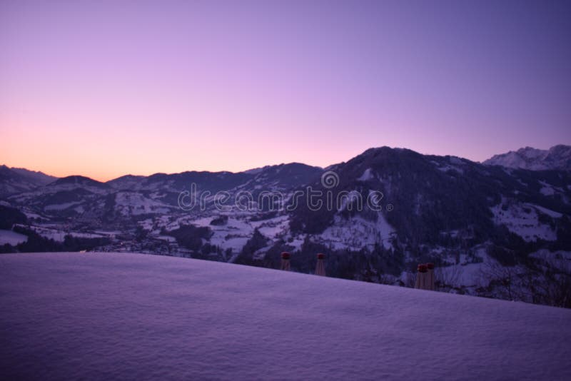 Alpine sunset stock photo. Image of sunset, horizon - 110788876