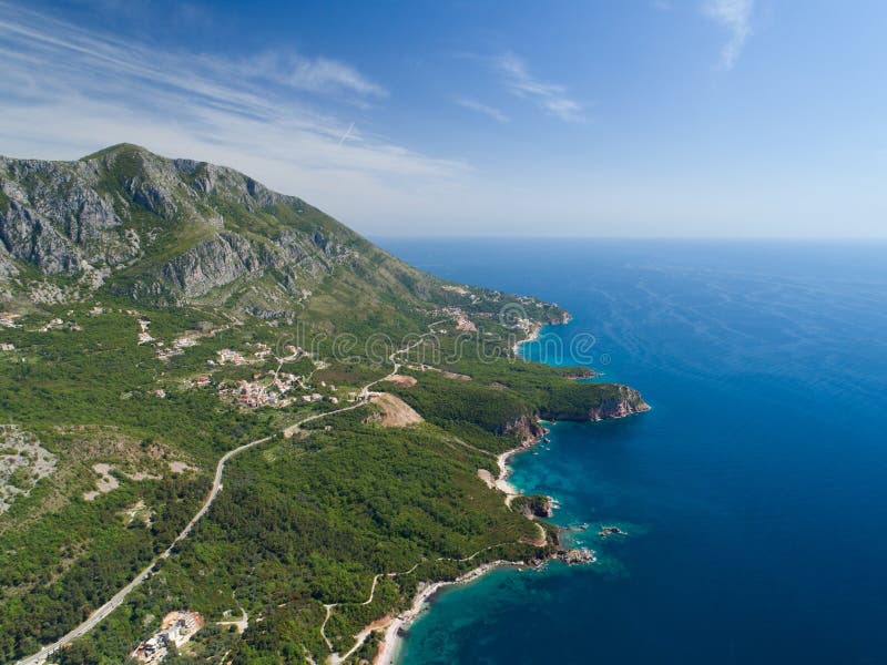 View of the Adriatic coast stock image. Image of holiday - 91744683