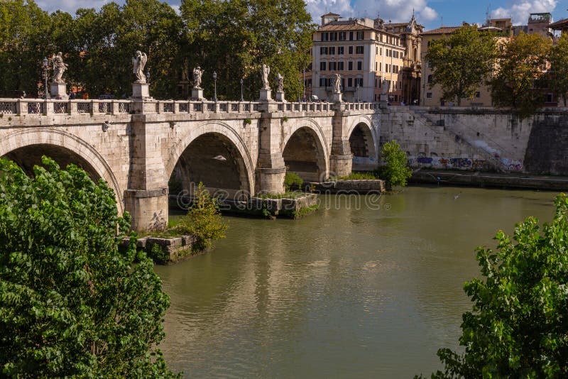 View of the Aelian Bridge editorial photo. Image of architecture ...