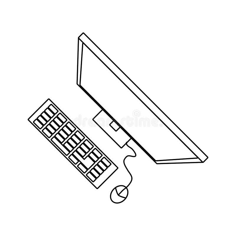 View Aerial of Desktop Computer Stock Illustration - Illustration of ...