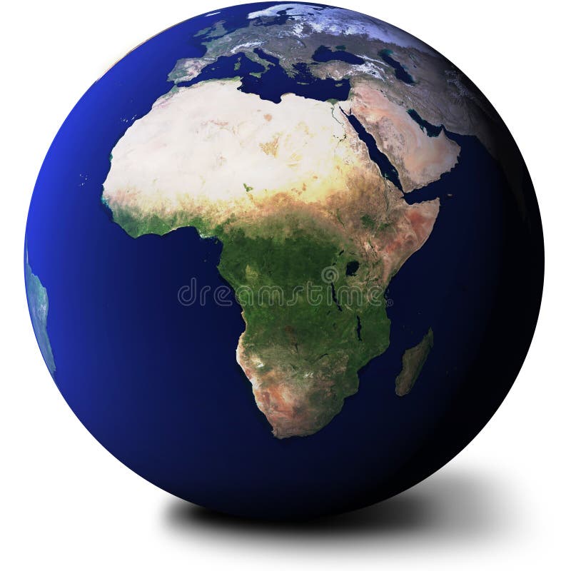 View of Africa on Globe stock illustration. Illustration of africa ...
