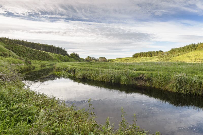 Landscape of Thurso Countryside Stock Image - Image of front, pastures ...