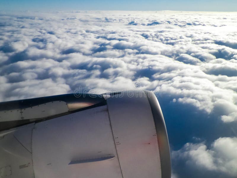 View of Aircraft Wing Engine from Plane Window Stock Image - Image of ...