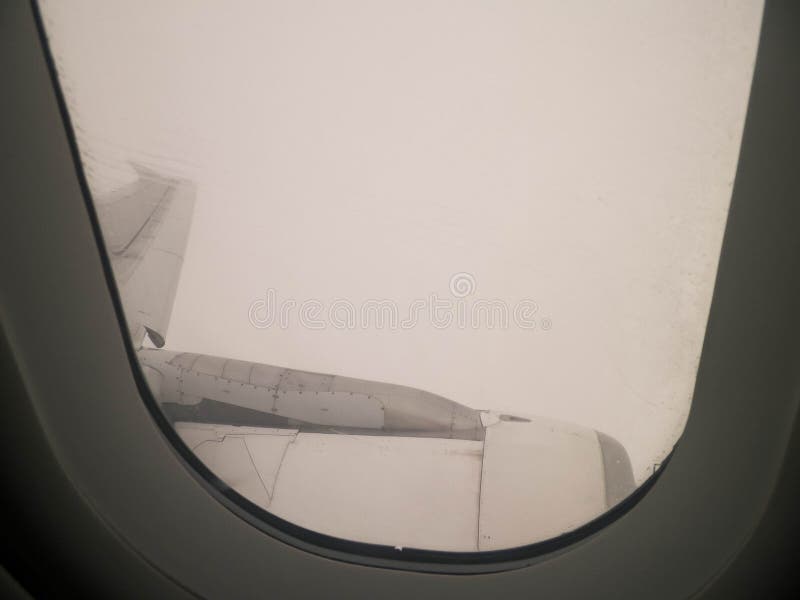 View of Aircraft Wing Engine from Plane Window Stock Photo - Image of ...