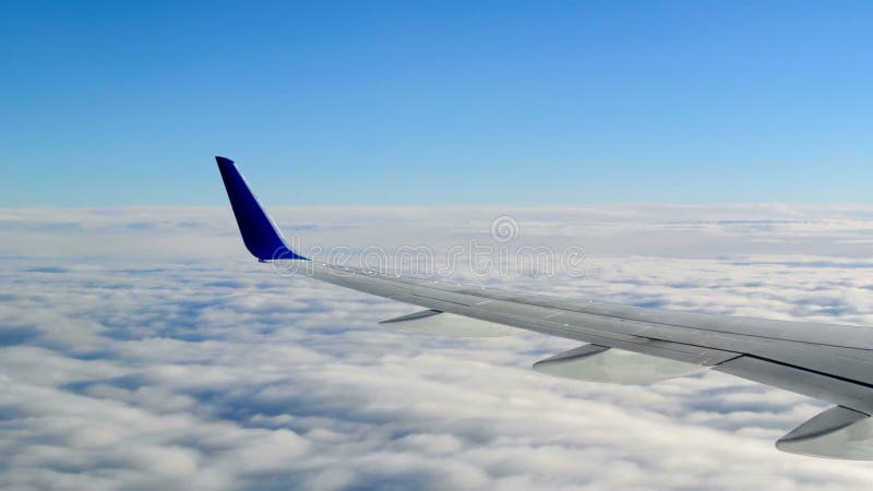 View from an Airplane Above the Clouds Stock Footage - Video of view ...