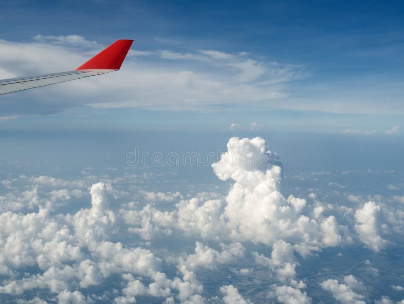 A View of Clouds from an Airplane Stock Image - Image of clouds, plane ...