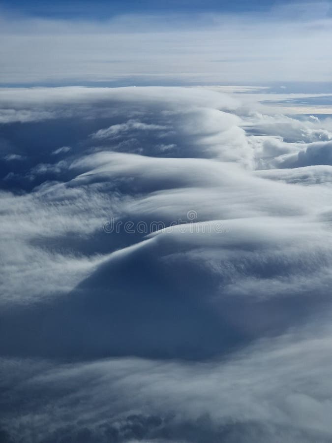 Landscape View from Airplane Cockpit Stock Photo - Image of mountains ...