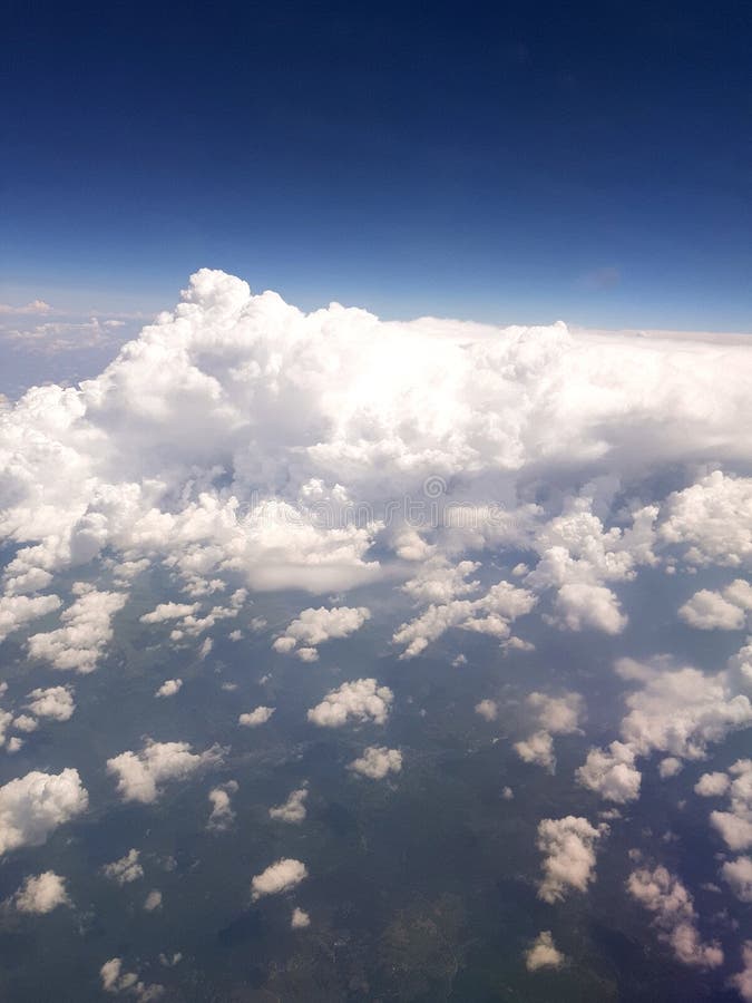Clouds View from Airplane stock image. Image of africa - 158910813