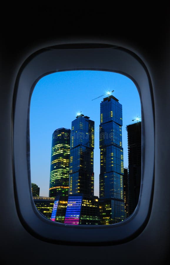 View through an Airplane Window Stock Image - Image of aviation ...