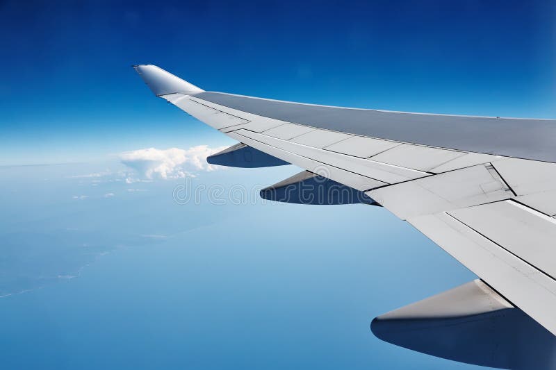 View from an Airplane Window Down To the Ground. Stock Image - Image of ...