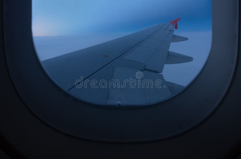 View through Airplane Window Stock Image - Image of horizontal ...