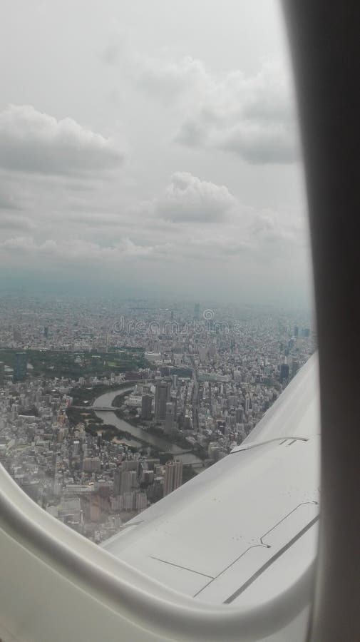 View Airplane Window Japan stock photo. Image of osaka - 175530450