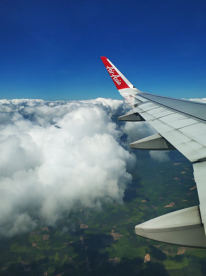 The View from the Airplane Window To the Ground. Landscape View from ...