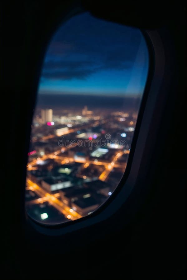 View from Airplane Window. Travel and Vacation Concept Stock Photo ...
