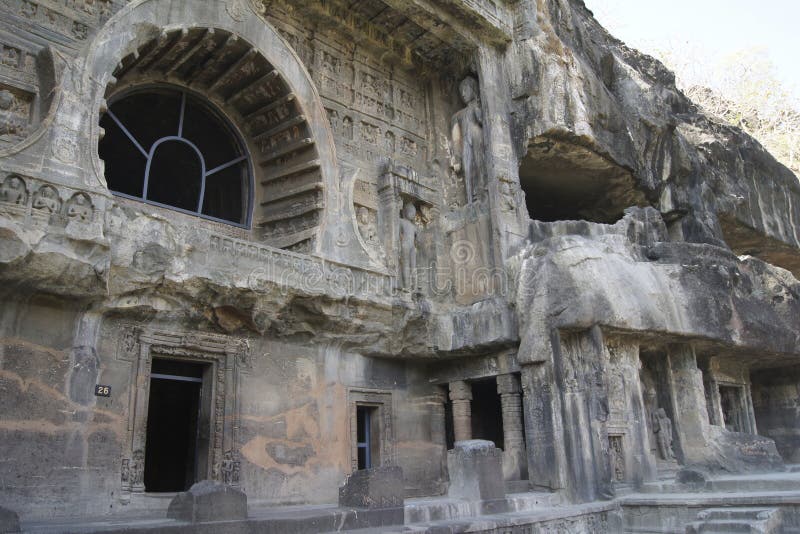 View of Ajanta Caves, Aurangabad, India Stock Photo - Image of ruin ...