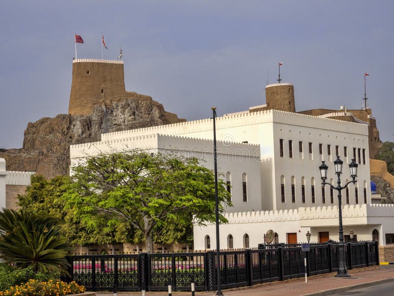 View of Al Jalali Fort, Muscat, Oman Stock Photo - Image of jalali ...