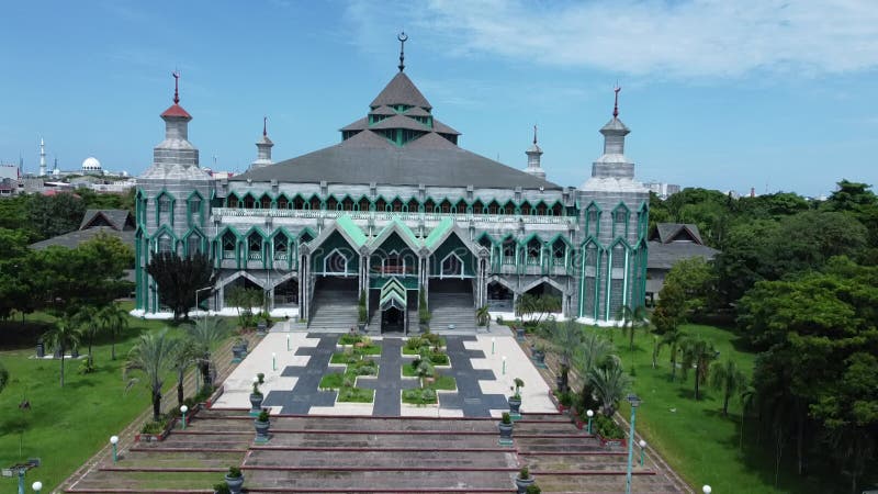 View of the Al Markaz Mosque Front View Stock Footage - Video of peace ...