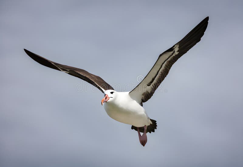 A View of an Albatross in Flight Stock Illustration - Illustration of ...